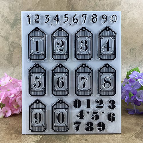 Generic Various 0-9 Numbers Scrapbook DIY photo cards account rubber ...