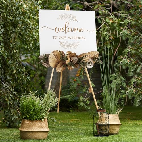 Amazon.com: nianfeng Wooden Easel Stand for Sign, Easel Display Stand ...