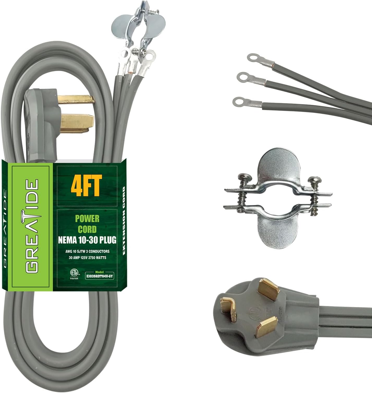 Amazon.com: Ultra Explorer 3 Prong Dryer Cord, 6 Ft 10/3 SRDT, 30 Amp Appliance Extension Power ...