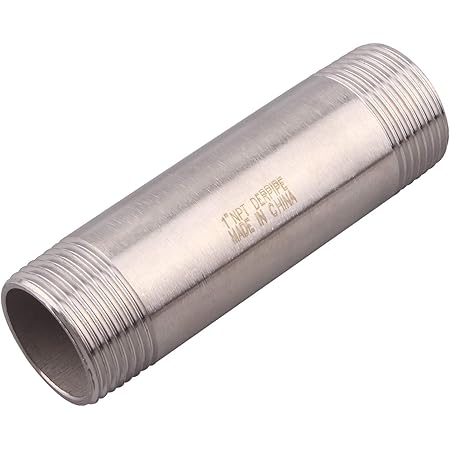 Amazon.com: Megairon 1" x 1" NPT Male Threaded Hex Nipple,Stainless Steel 304 Quick Coupler Pipe ...