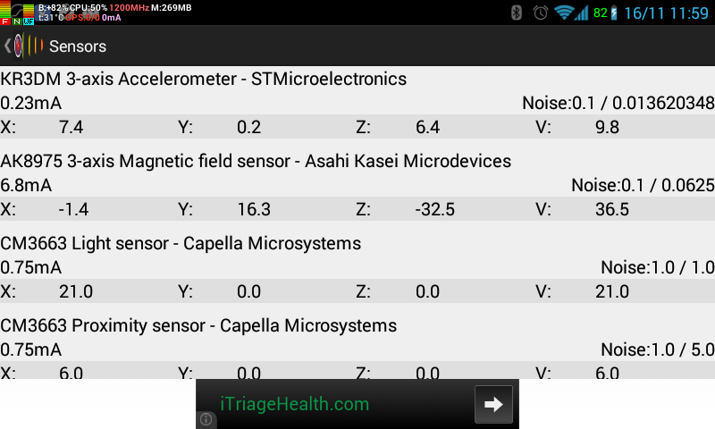 Sensors - App on Amazon Appstore