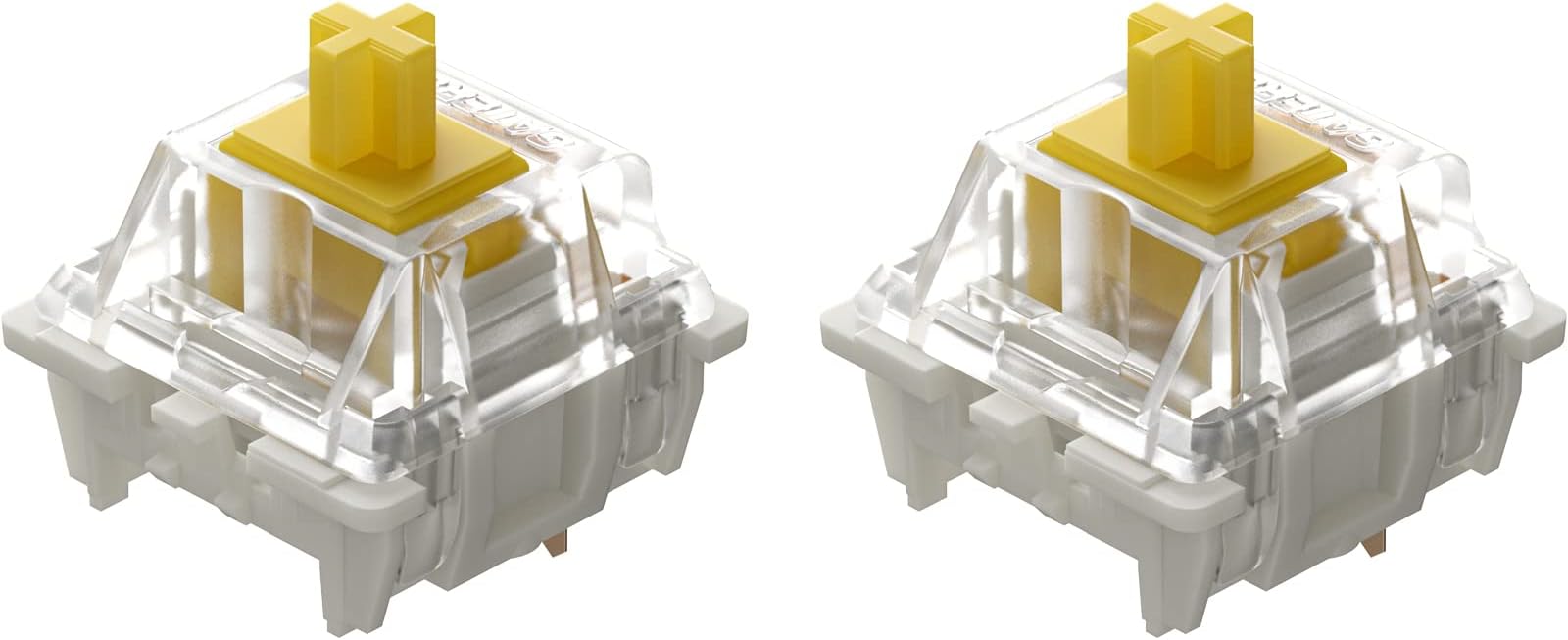 Gateron Milky Yellow Pro Keyboard Switch,Linear 5-Pin 50gf RGB LED ...