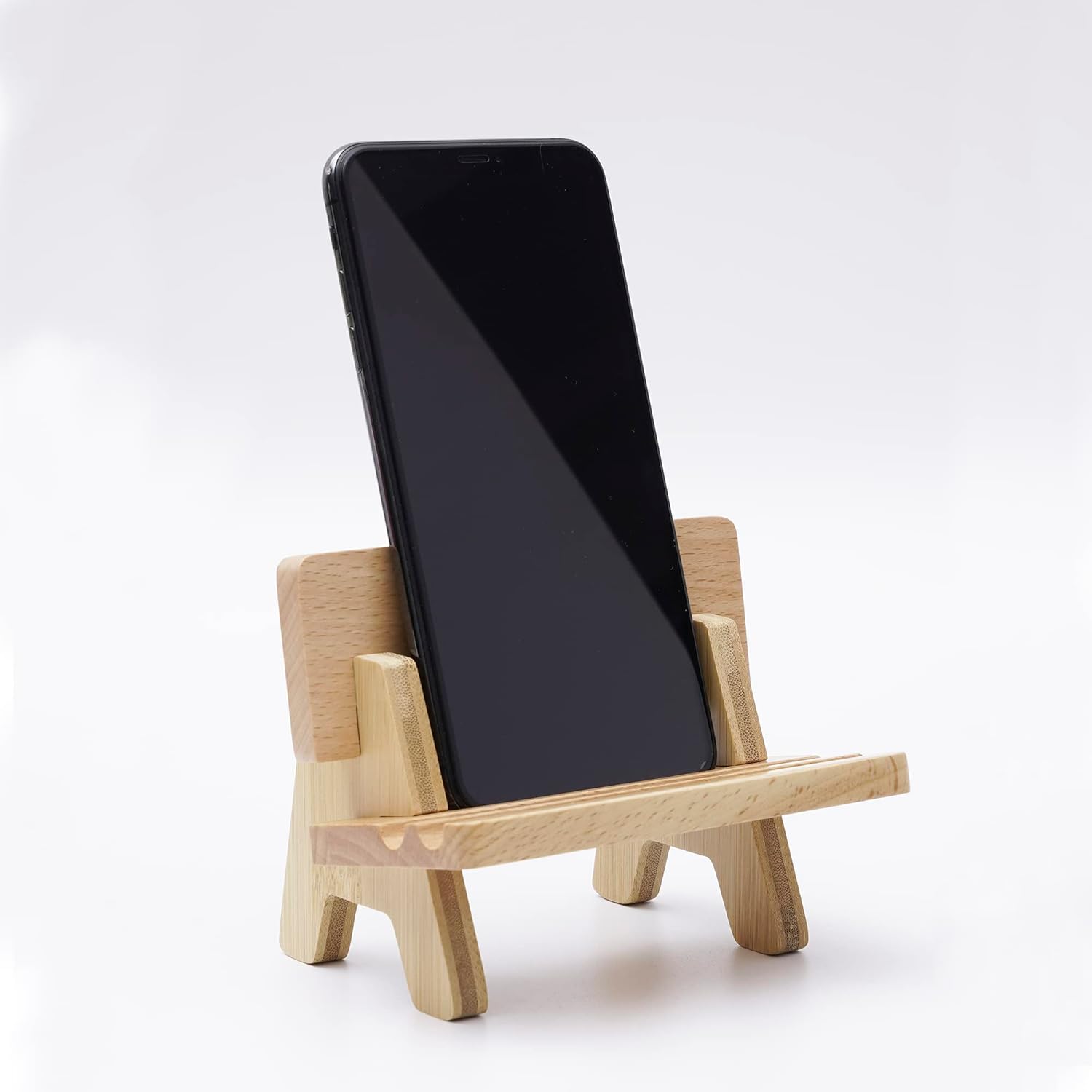 Amazon.com: MOYUART Cell Phone Stand Wooden Desktop Mobile Phone Holder ...