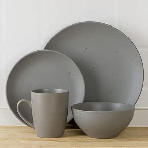Amazon.com | Famiware 16 Piece Moon Dinnerware Sets, Kitchen Plates and ...