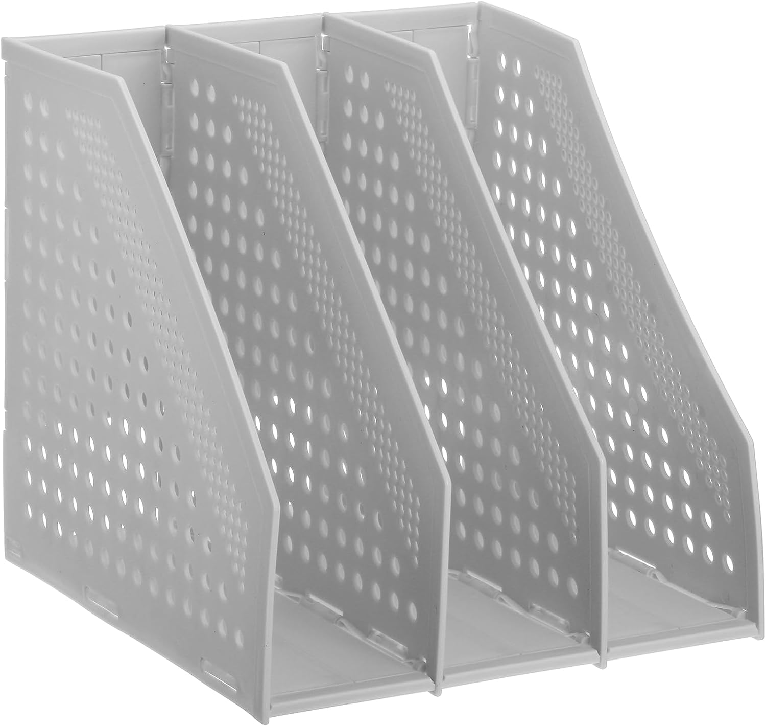PATIKIL Collapsible Magazine File Holder, 3 Vertical Compartment Sturdy ...