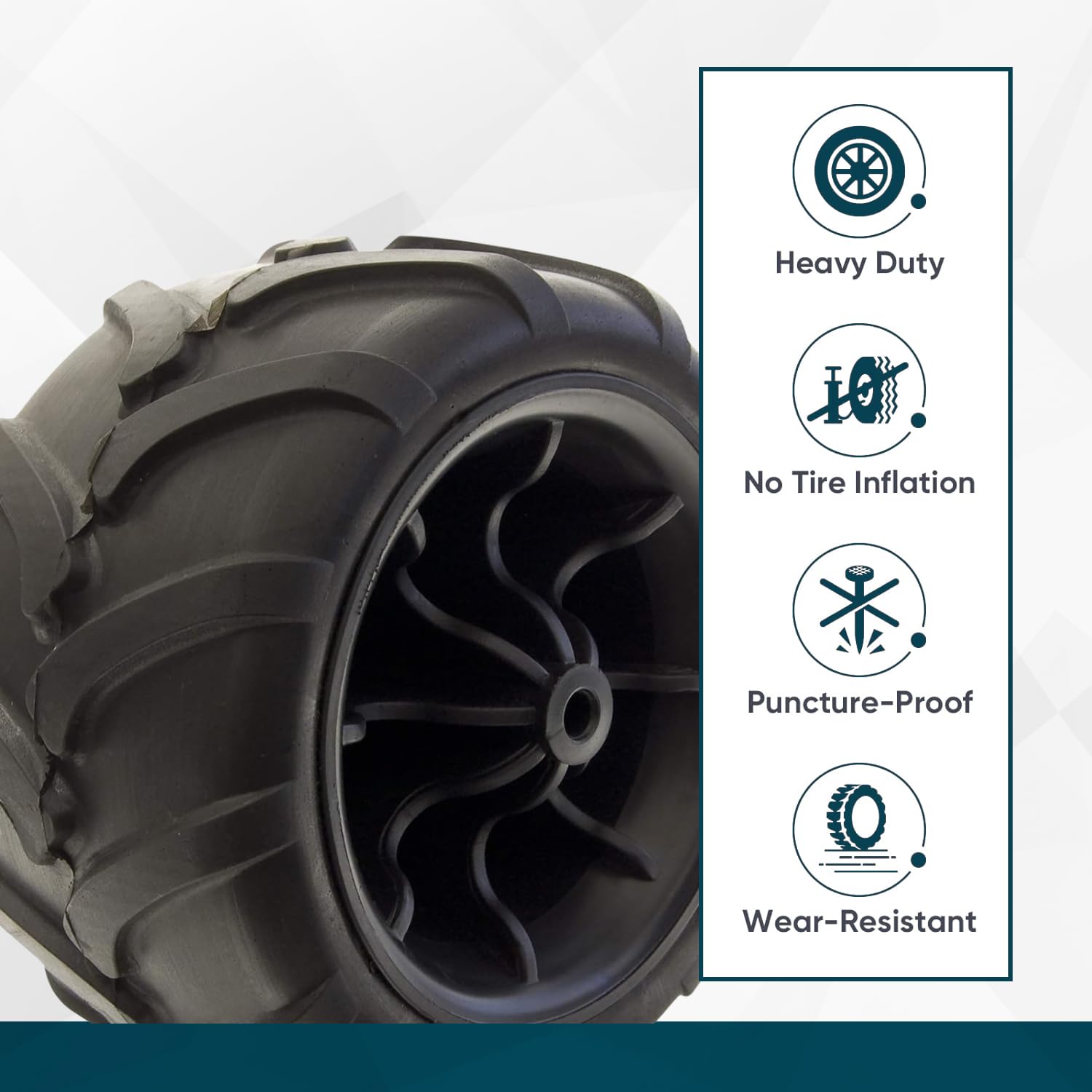 Snapklik.com : Creative Outdoor 7" Solid Rubber All Terrain Tire ...