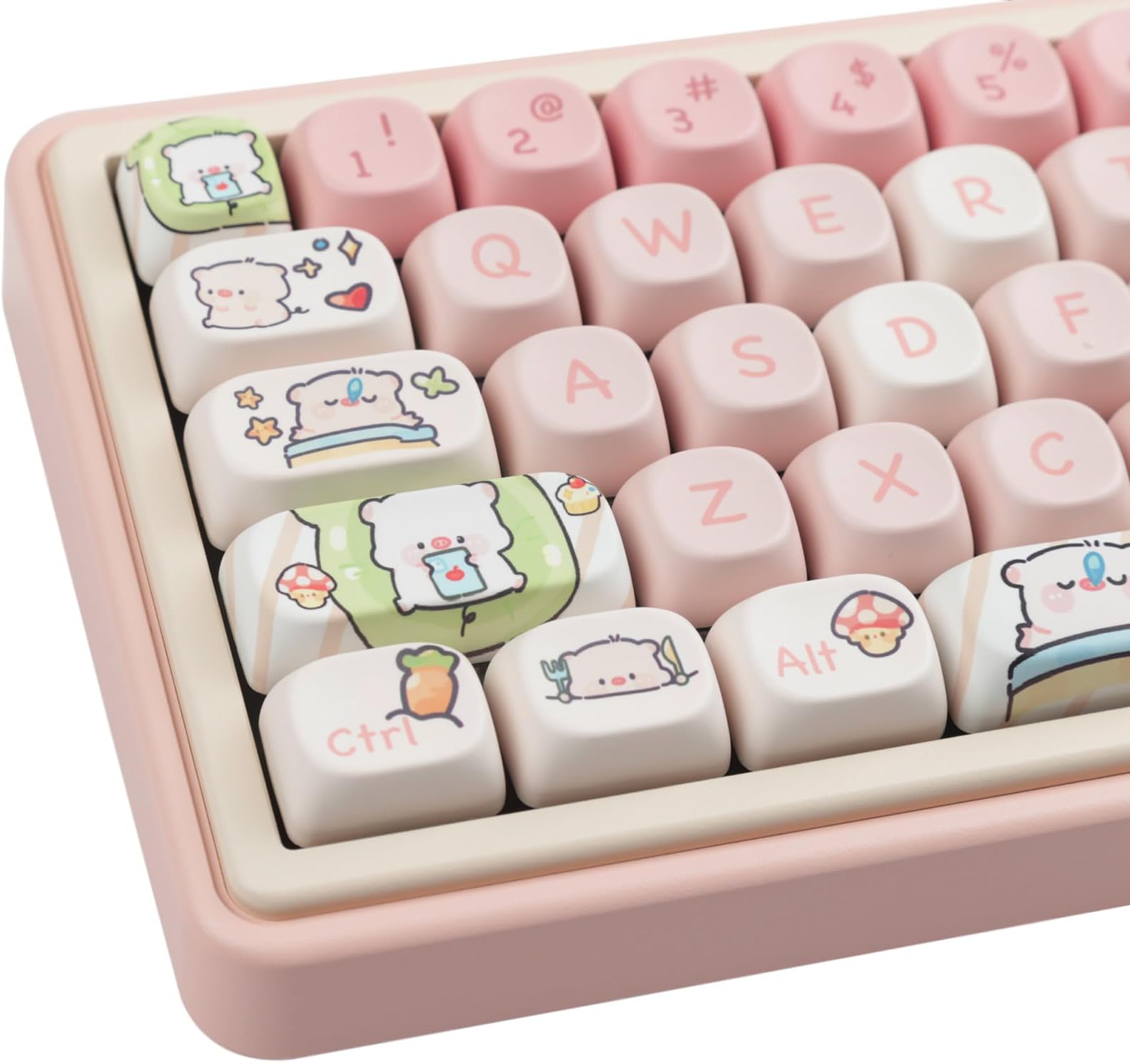 Amazon.com: HITIME XVX Keycaps - Pink Cute PBT Keycaps, MOA Keycaps Dye-Sublimation, Custom ...