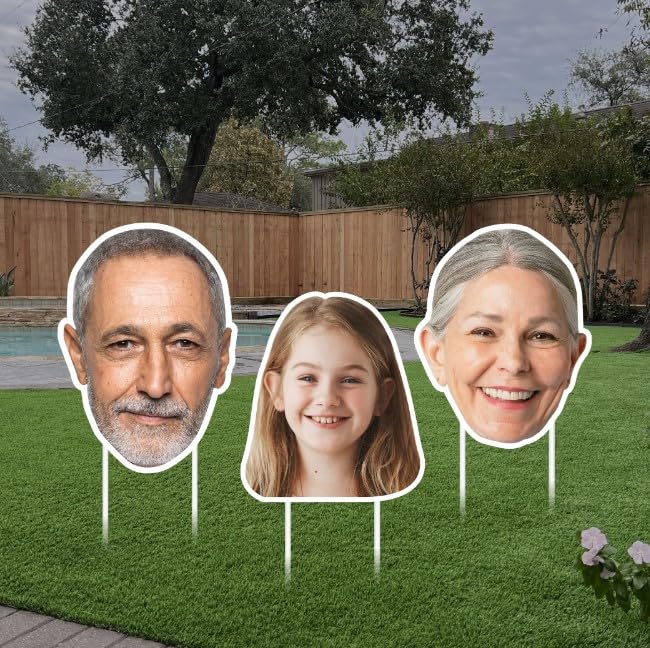 Amazon.com : Custom Face Yard Sign, Big Head Cutout For Birthday ...