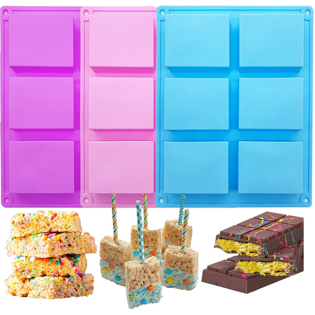 Amazon.com: Rice Snacks Molds for Rice Krispy Treat Baking, 3pcs 6 ...