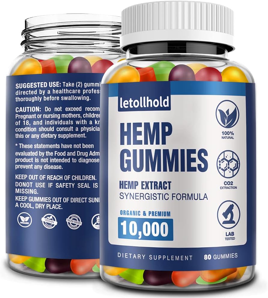 Amazon.com: letollhold Organic Hemp Gummies Advanced Extra Strength ...