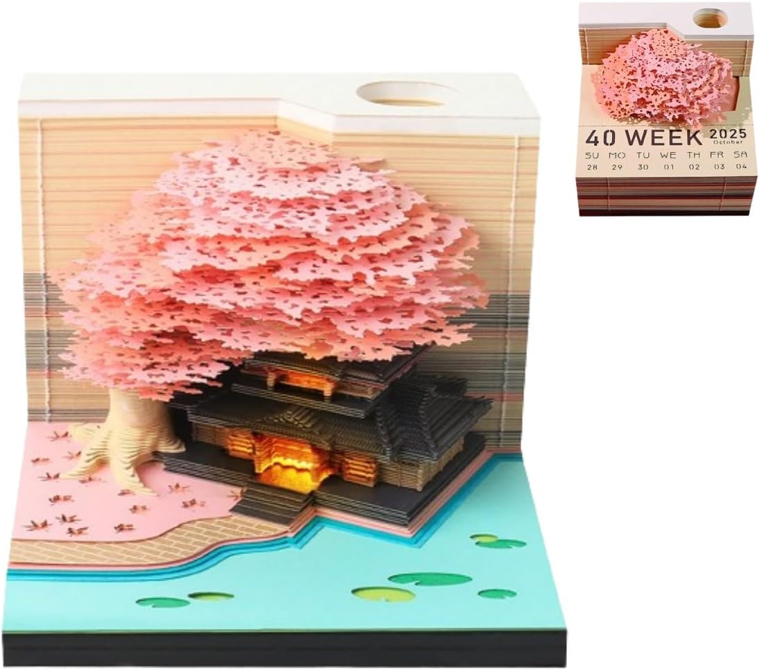 Amazon.com : Time Piece Calendar - 2024 Desk Calendar With LED Lights ...