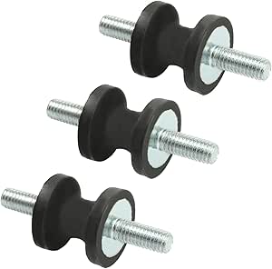 3PCS M8 Rubber Vibration Isolator 25 x 25mm Dual Side Rubber Shock Absorber, Anti Vibration ...