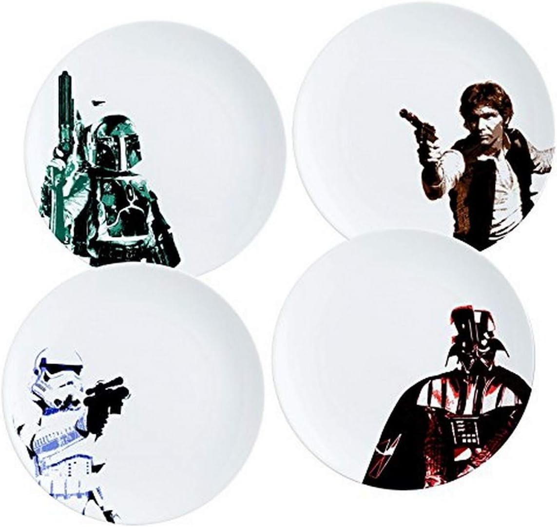 Amazon.com | Vandor Star Wars 4-Piece 10-Inch Ceramic Plate Set: Dinner ...