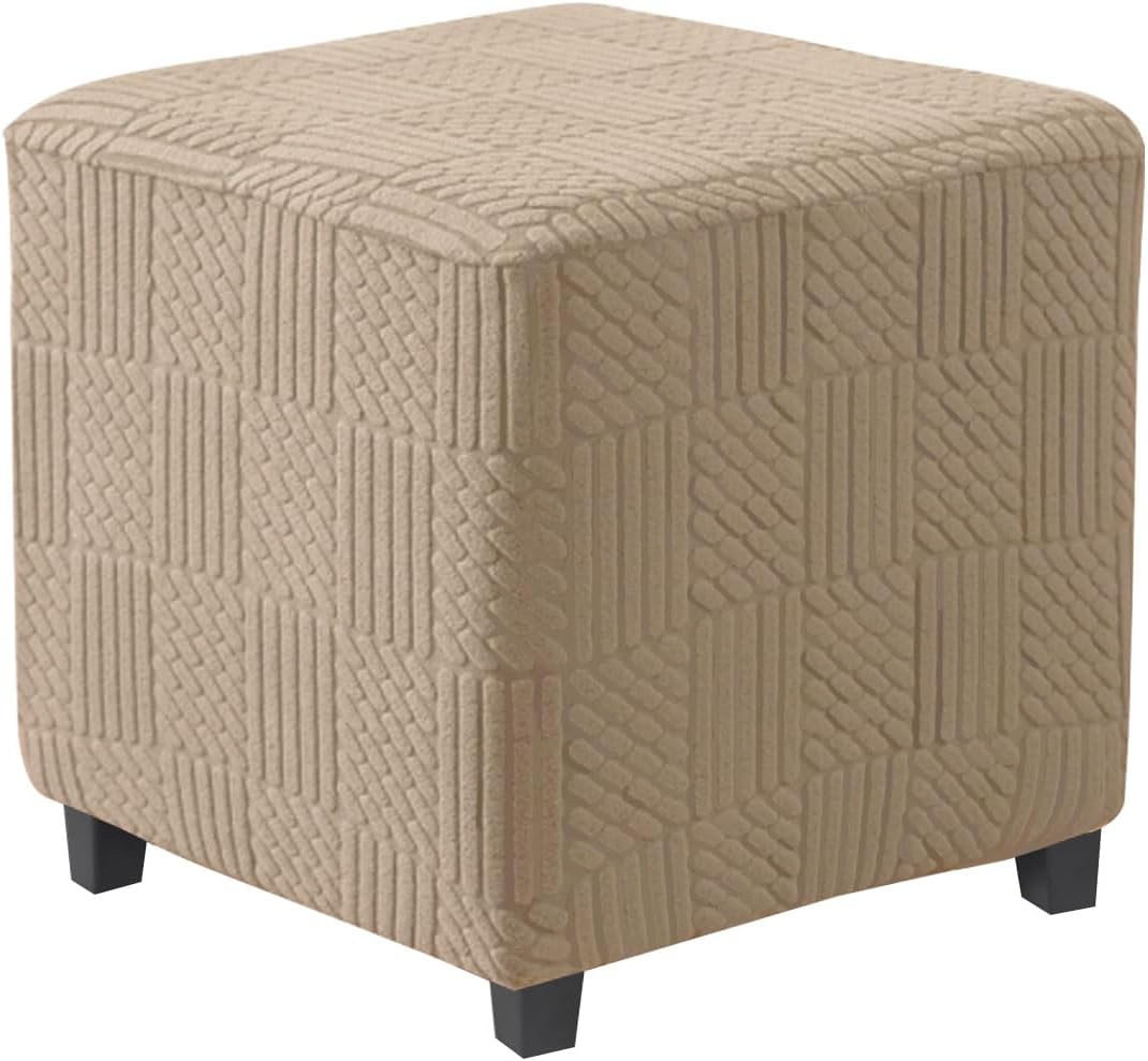 Amazon.com: Bifaunvogel Ottoman Cover Square Stretch Foot Stool Ottoman ...