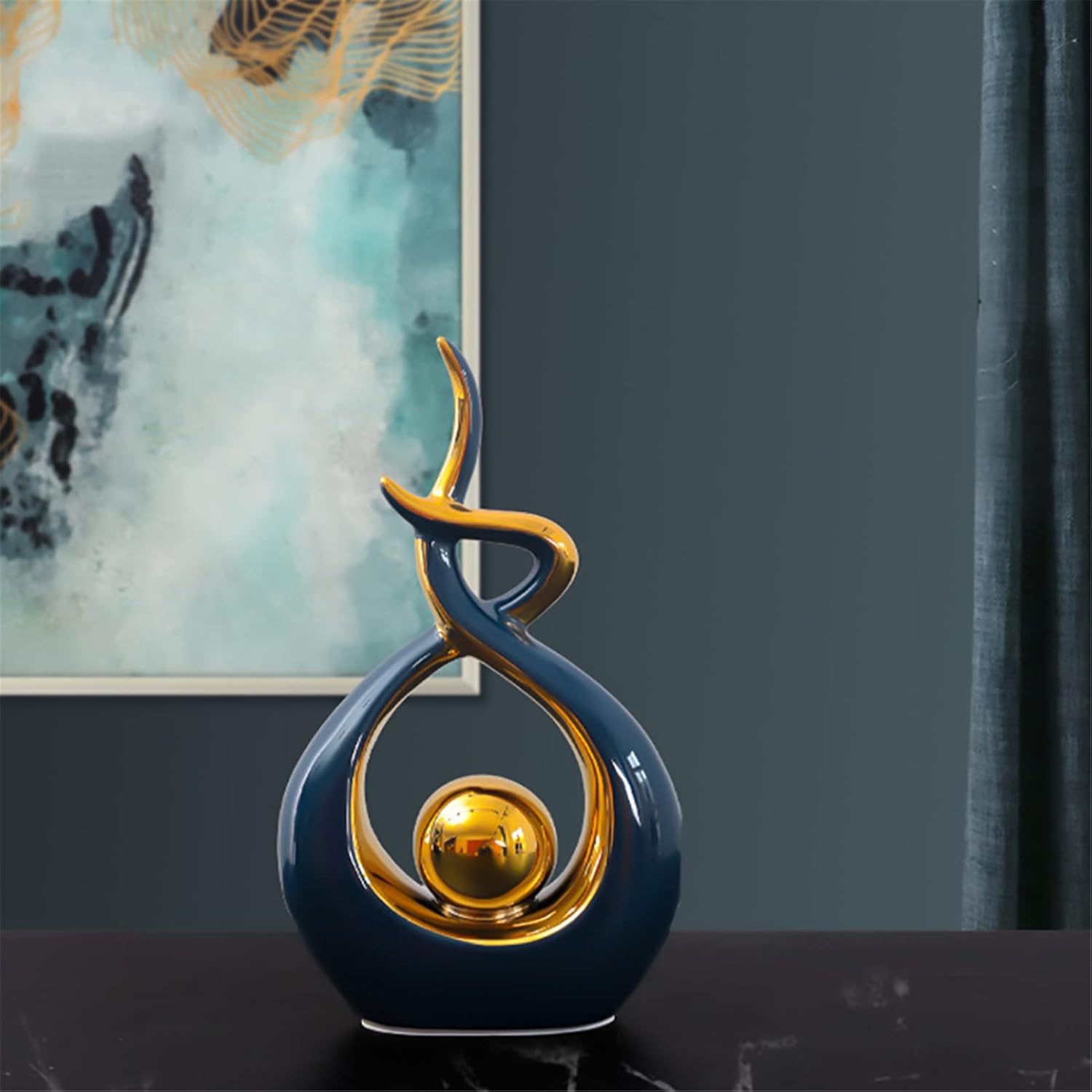 Amazon.com: JYHCD Home Decor Abstract Art Ceramic Statue,Creative ...