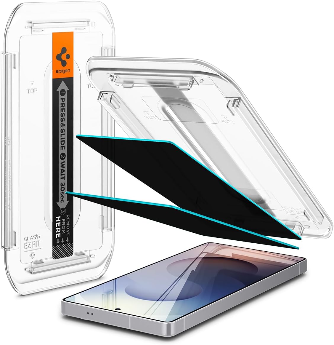 Spigen EZ Fit Tempered Glass Privacy Screen Protector Guard For Samsung ...