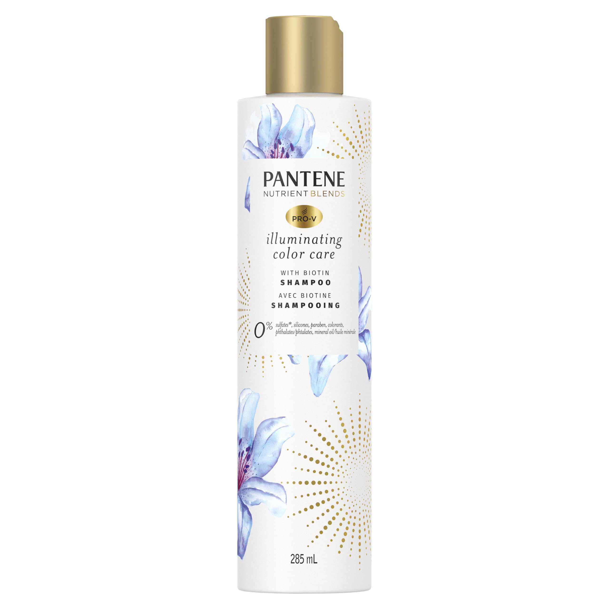 Pantene Sulfate Free Shampoo, Illuminating Hair Color with Biotin, Safe ...