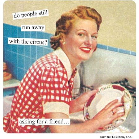 Amazon.com: Anne Taintor Square Refrigerator Magnet - You Say Crazy Cat ...