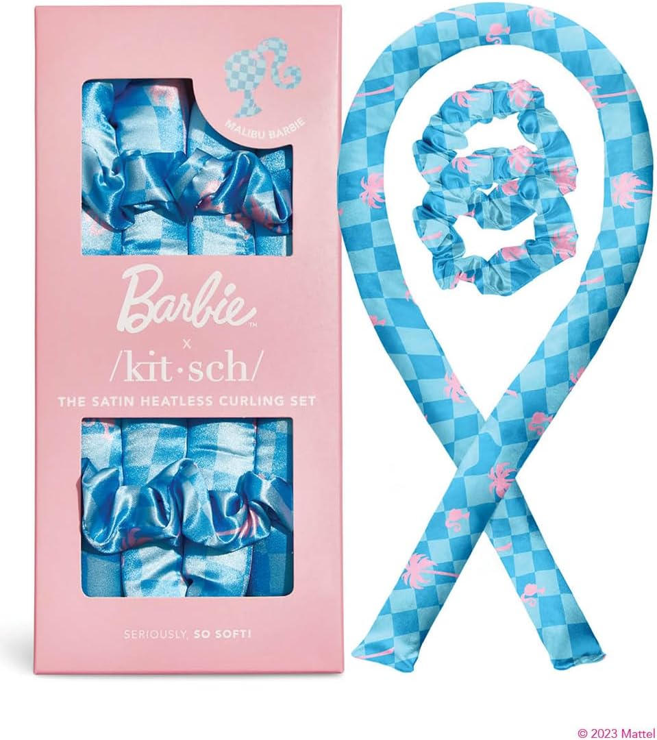 Amazon.com : Kitsch Satin Heatless Curling Set - Overnight Curlers for ...