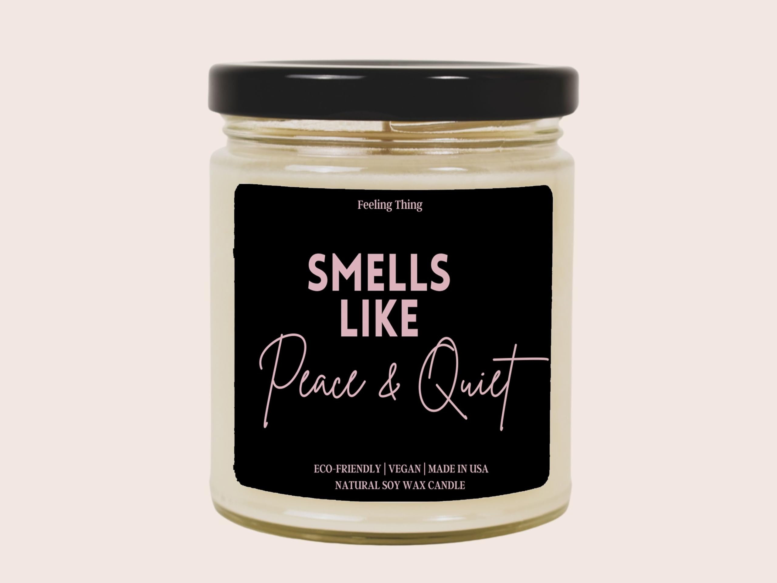 Amazon.com: Smells Like Peace and Quiet Scented Soy Candle (9oz ...
