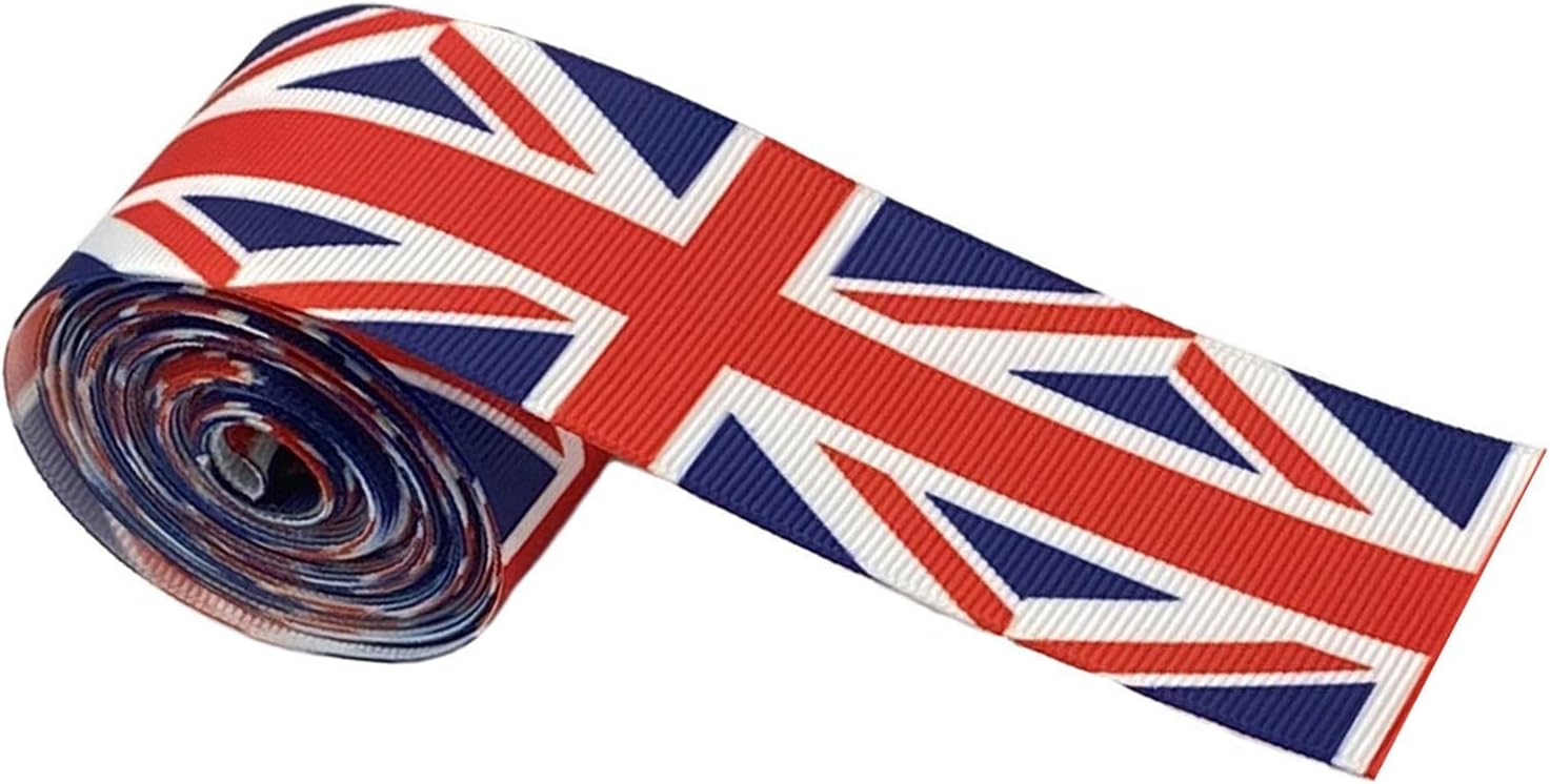 Amazon.com: GUANGLU 18ft UK Polyester Ribbon - 38mm Ribbon with Union ...