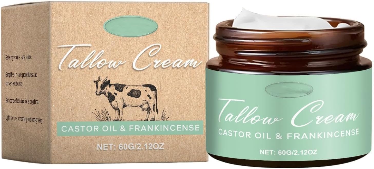 Amazon.com: Grass-fed Beef Tallow with Frankincense Oil & Castor oil ...