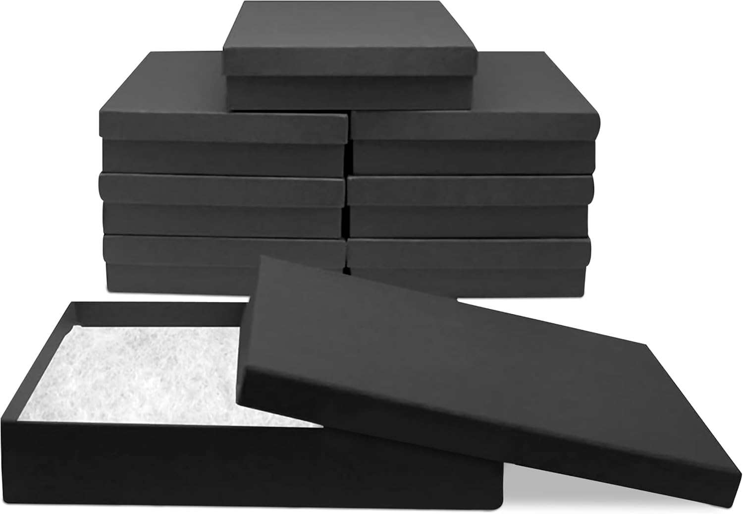 Amazon.com: Novel Box 8 Pack Black Jewelry Gift Box 7x5x1.25in with ...