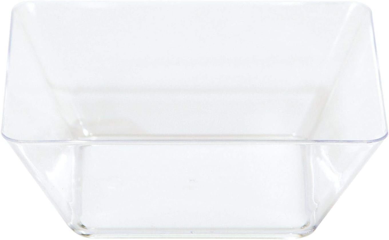 Amazon.com : Club Pack of 48 TrendWare Clear Plastic Square Bowl 5 ...