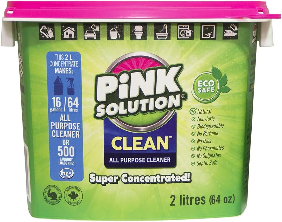 Amazon.com: Pink Solution _ Clean Natural All-Purpose Cleaner ...