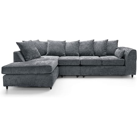 Abakus Direct Right Hand Corner Sofa - Opulent Jumbo Cord L Shaped ...