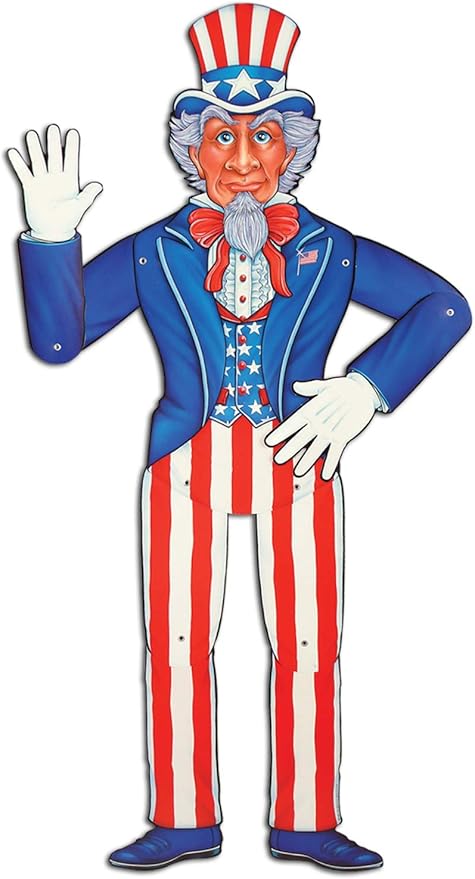 Amazon.com: Jointed Uncle Sam Party Accessory (1 count) (1/Pkg) : Home ...
