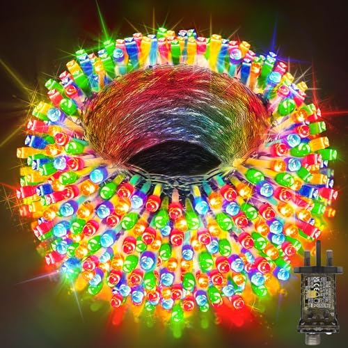 206 FT 500 LED String Lights Outdoor Colour Changing Fairy Lights Plug ...