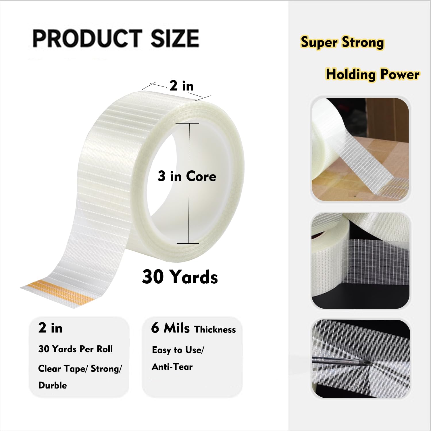 Snapklik.com : Fiberglass Filament Strapping Tape Heavy Duty ...