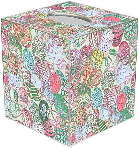 Amazon.com: Easter Tissue Box Cover, Pastel Easter Eggs, Paper Mache ...