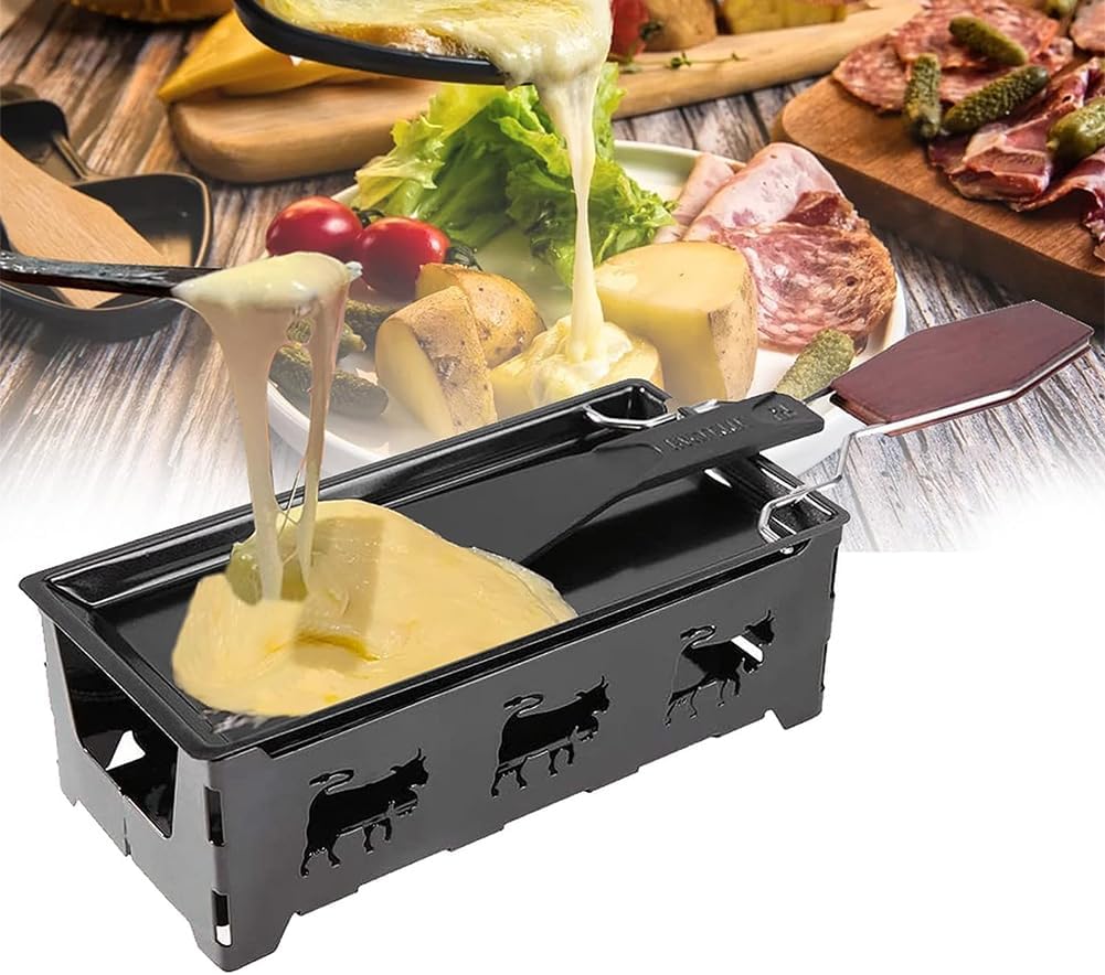 Mini-Raclette-Set, antihaftbeschichteter Käseschmelzer, Raclette-Käse ...
