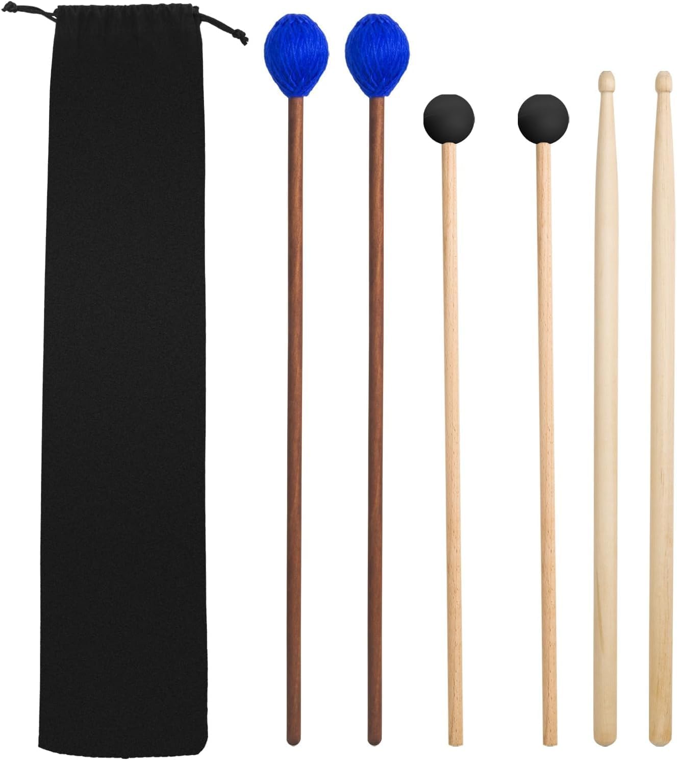 Amazon.com: Cindeer 3 Pcs Pairs Drum Mallet 1 Blue Hard Yarn Head ...