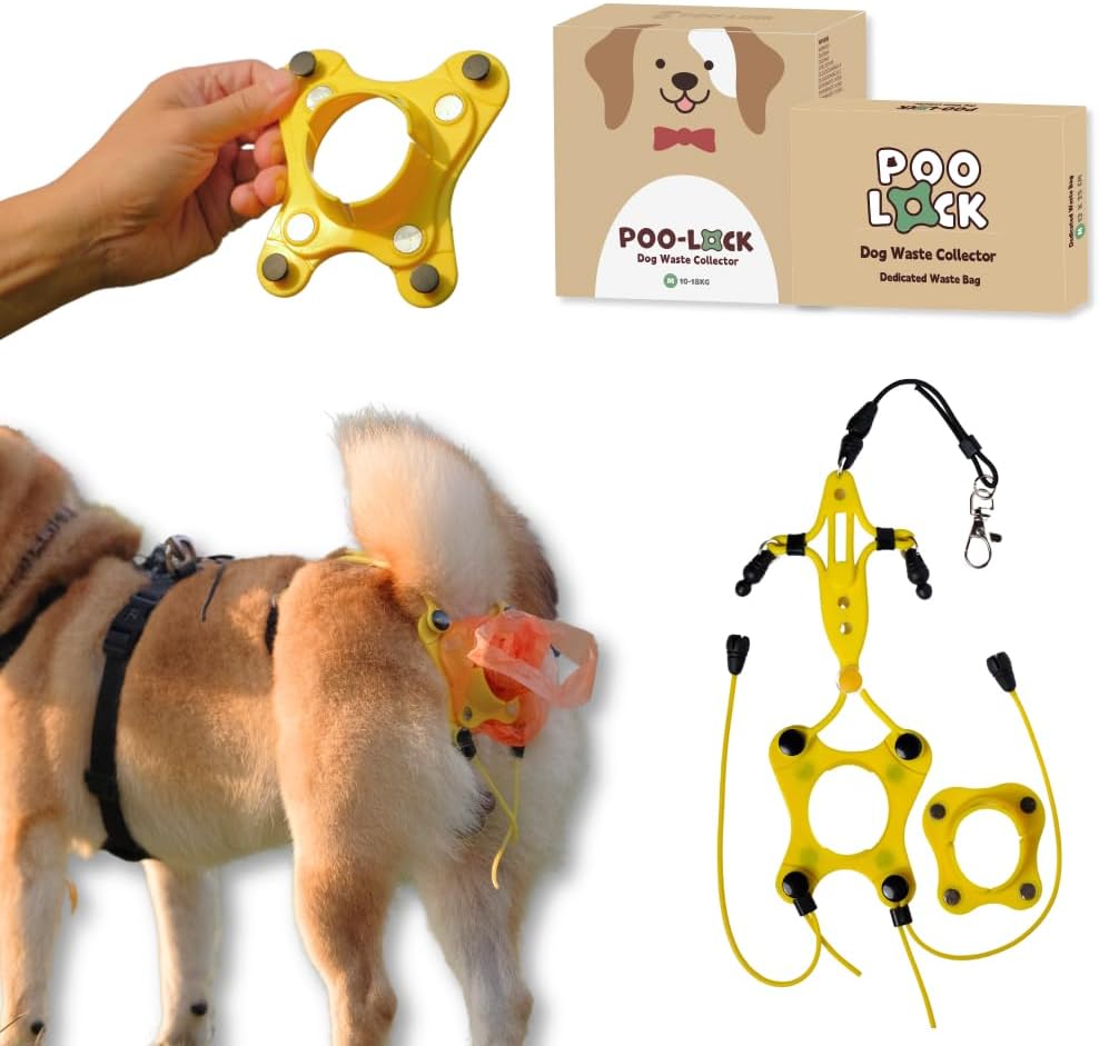 POO-LOCK Exclusive Magnetic Hands-Free Dog Poop Catcher – Comfortable ...