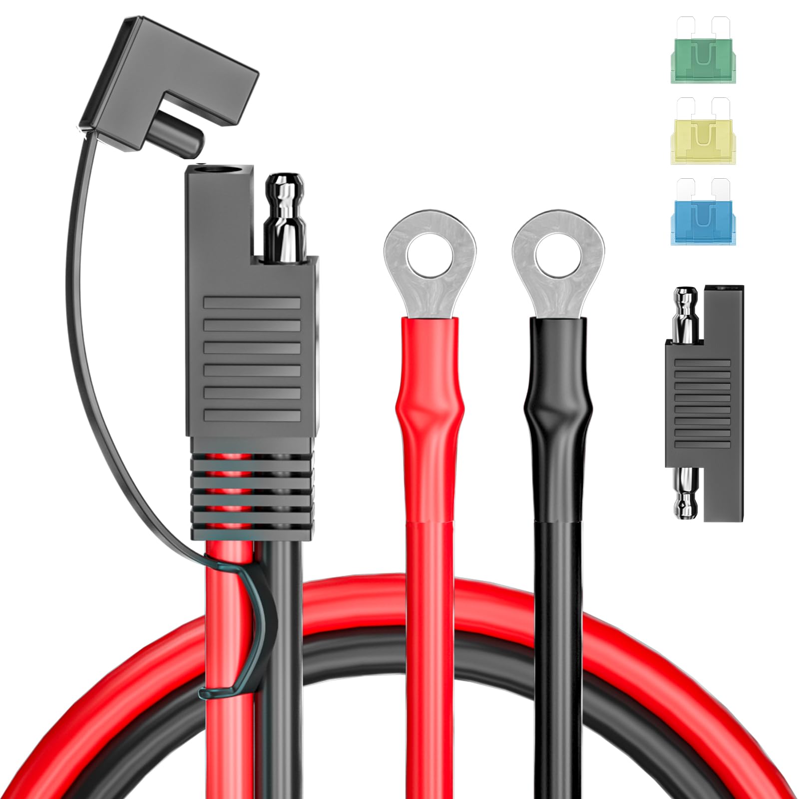 Snapklik.com : Goupchn SAE Battery Connector, SAE To O Ring Terminal ...