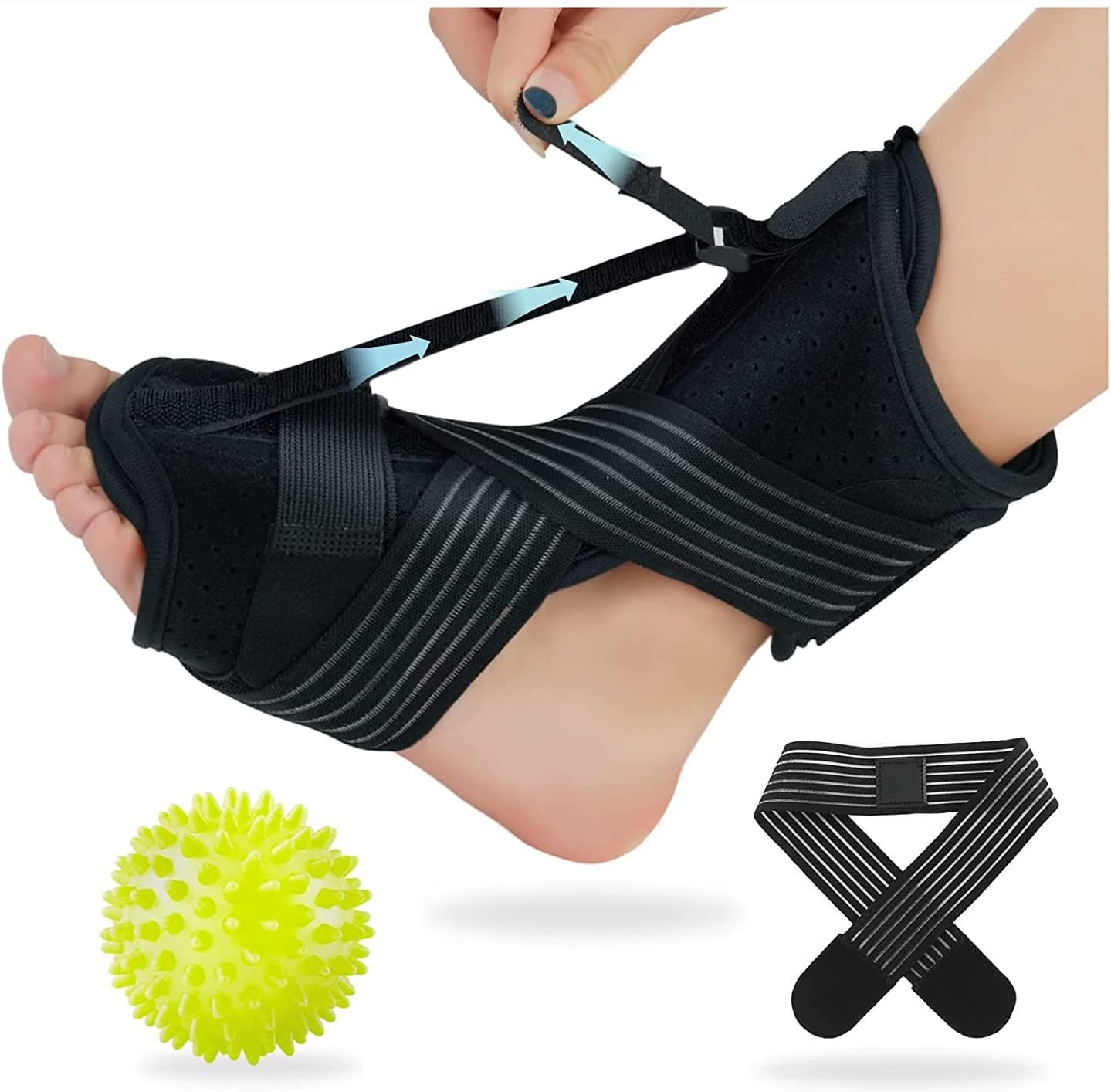 Buy Ankle Support Brace, Adjustable Ankle Brace Foot Drop Orthotic ...