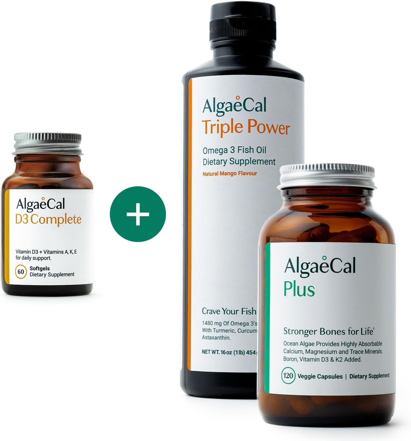 Amazon.com: ALGAECAL Bundle - Vitamin D3 Complete (1000 IU) + K2 ...