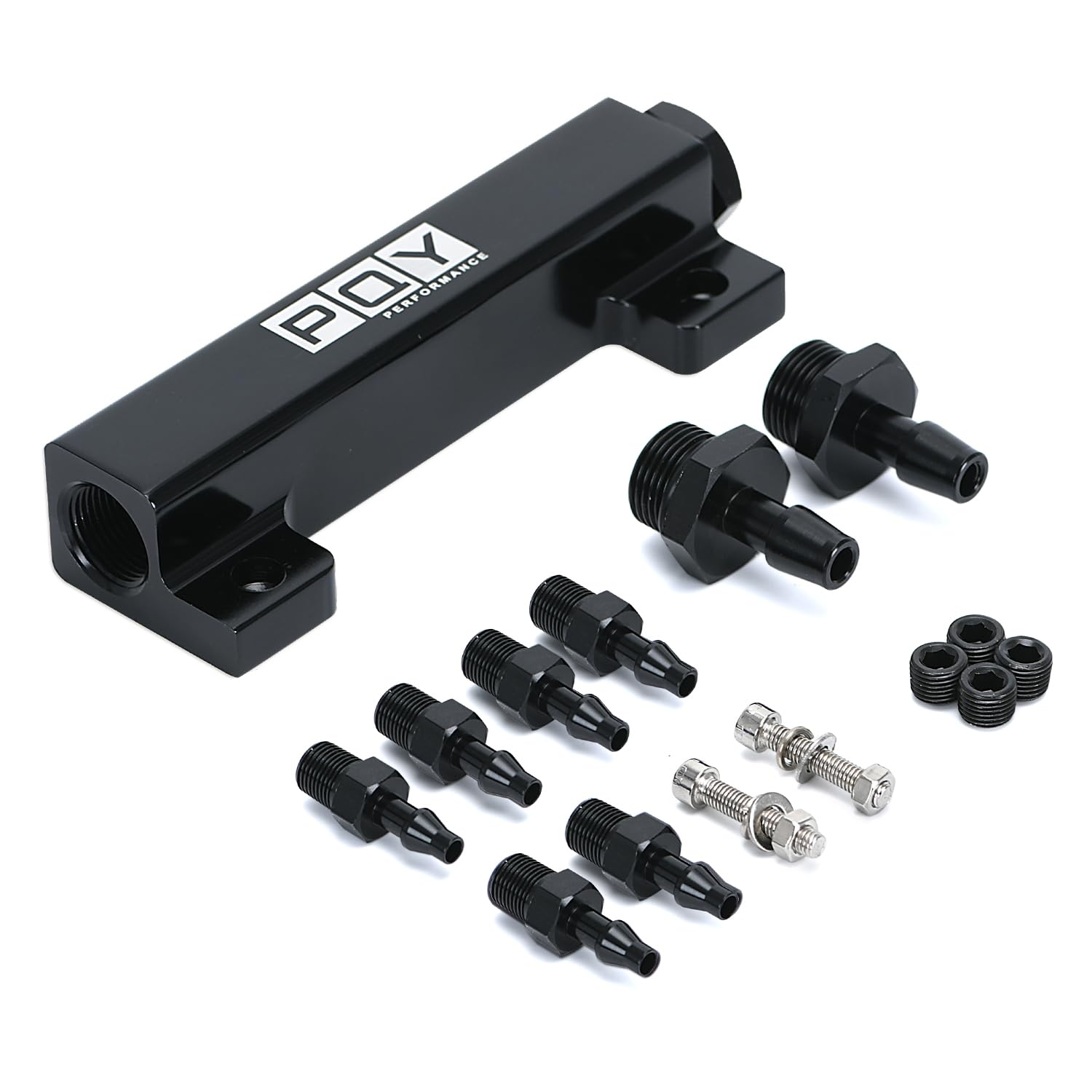Snapklik.com : 6 Port Vacuum Block Intake Manifold Kit Intake Fuel ...