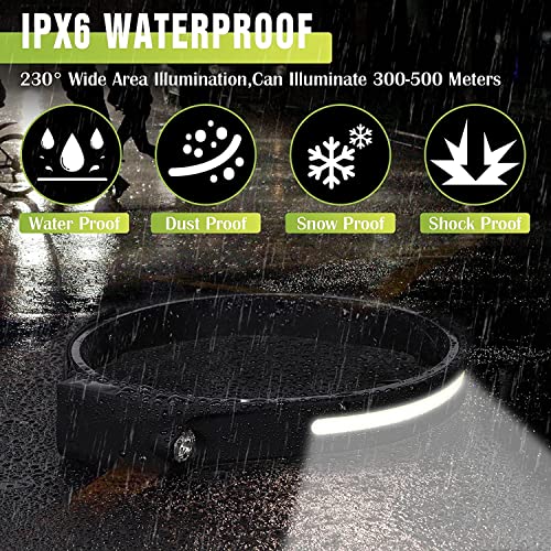 KIDECCE Lot de 2 lampes frontales rechargeables à LED avec détecteur de ...