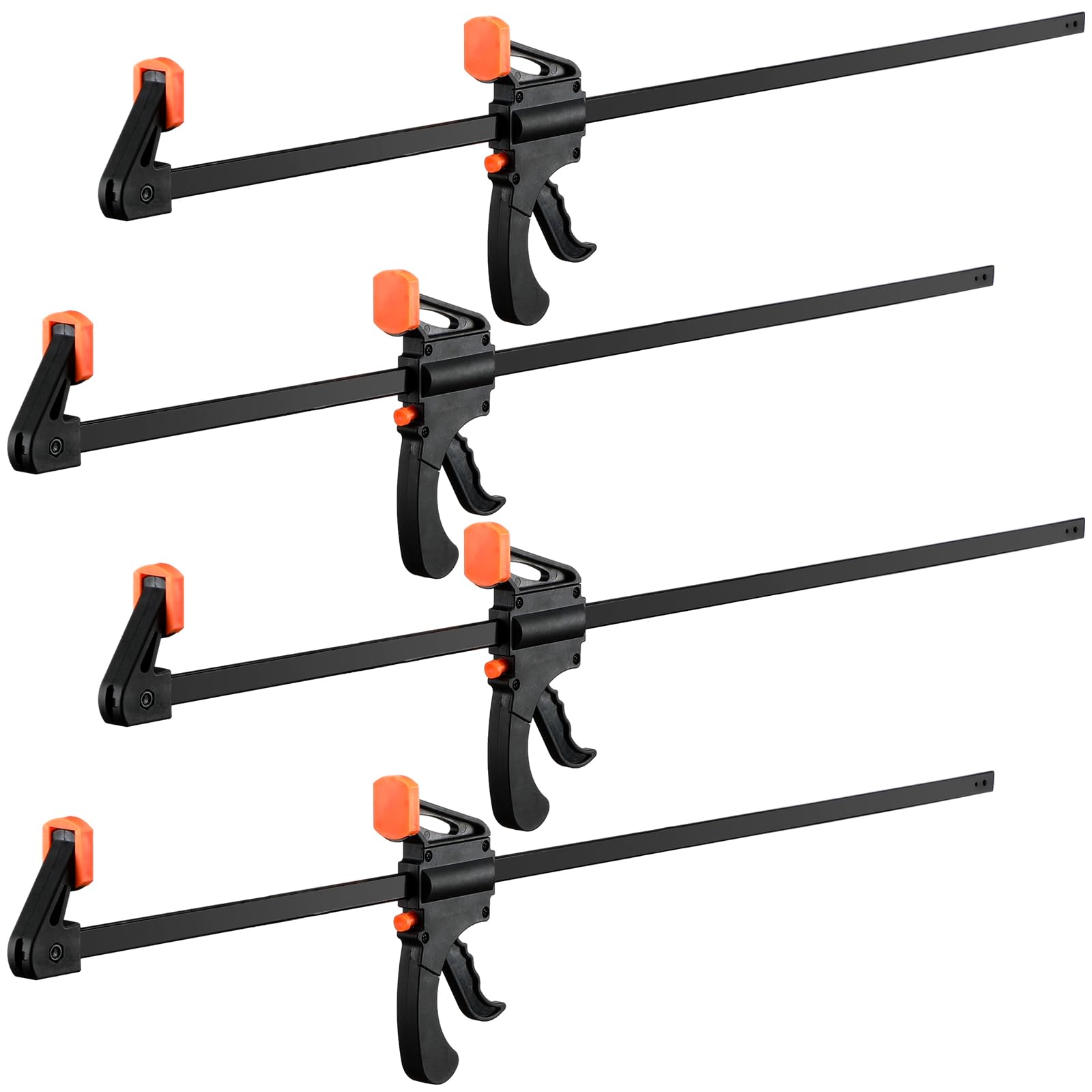 Snapklik.com : Lasnten 4 Pcs Bar Clamps For Woodworking One Handed ...