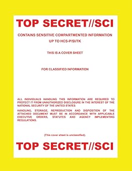 Amazon.com: TOP SECRET/SCI Large Lined Blank Paperback Notebook Journal ...
