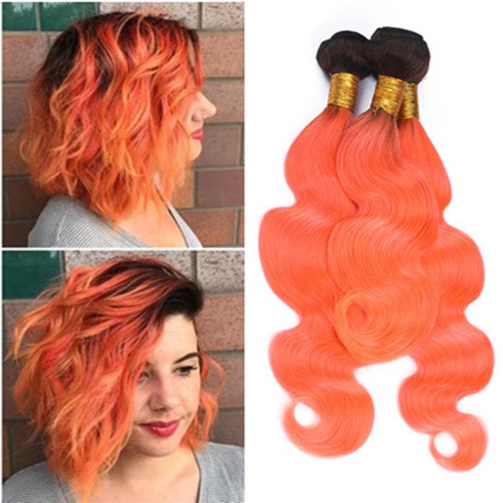 Black And Orange Ombre Hair