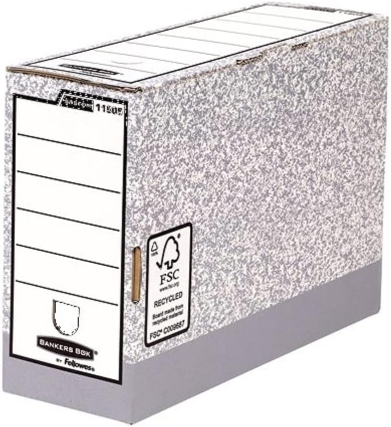 BANKERS BOX 10 A4 System Foolscap Transfer Box Files - Cardboard ...