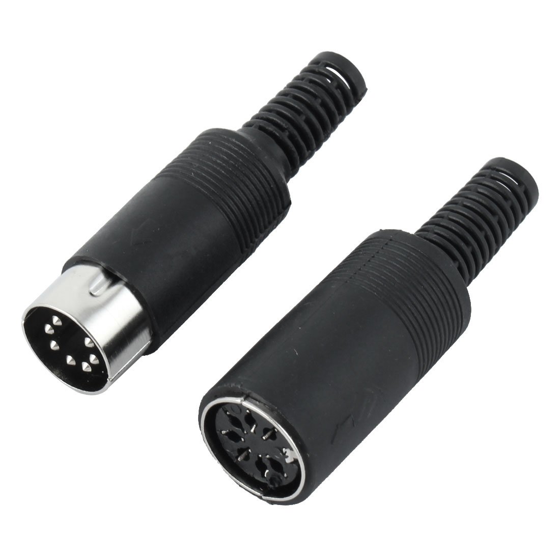 Amazon.com: uxcell Pair Black DIN 7 Pin Female + Male Adapter Socket ...