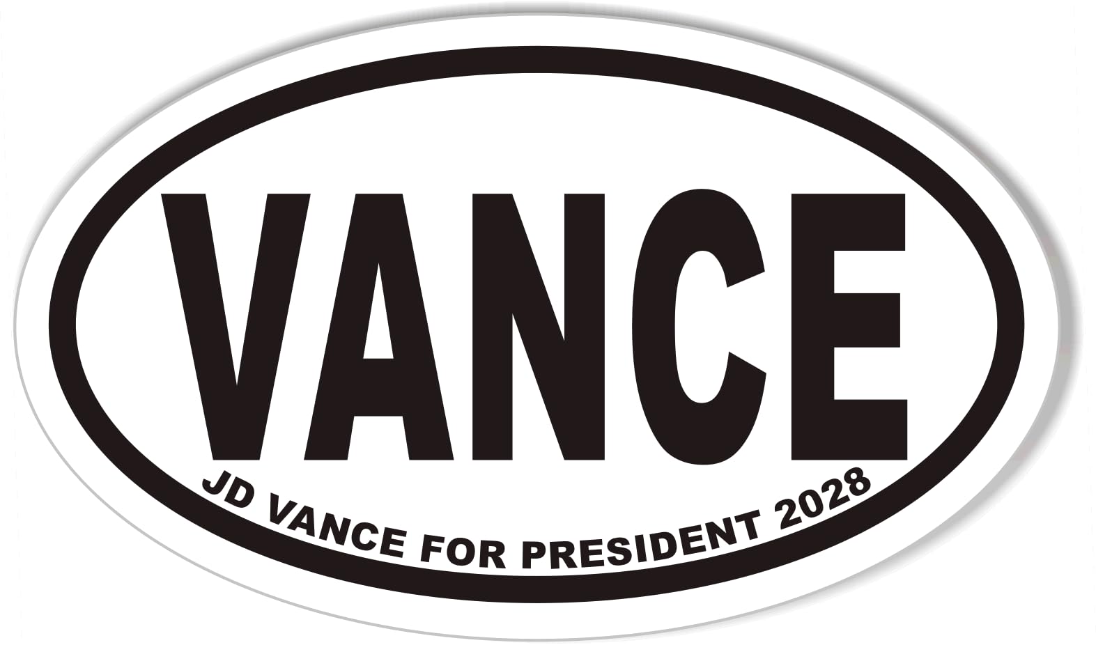 Amazon.com - JD Vance for President 2028 Oval Bumper Sticker