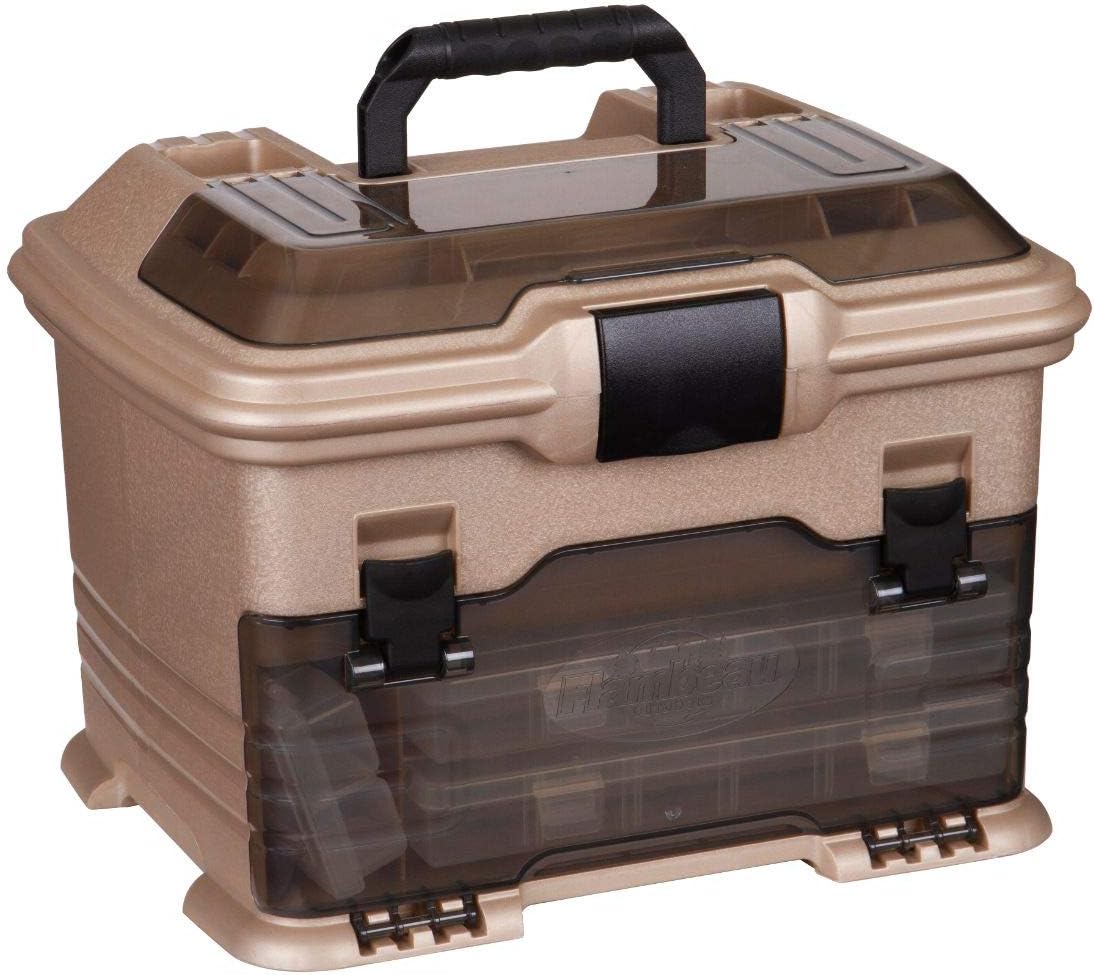 Amazon.com : Plano 3-Tray Tackle Box with Eagle Claw Snap-On Round ...