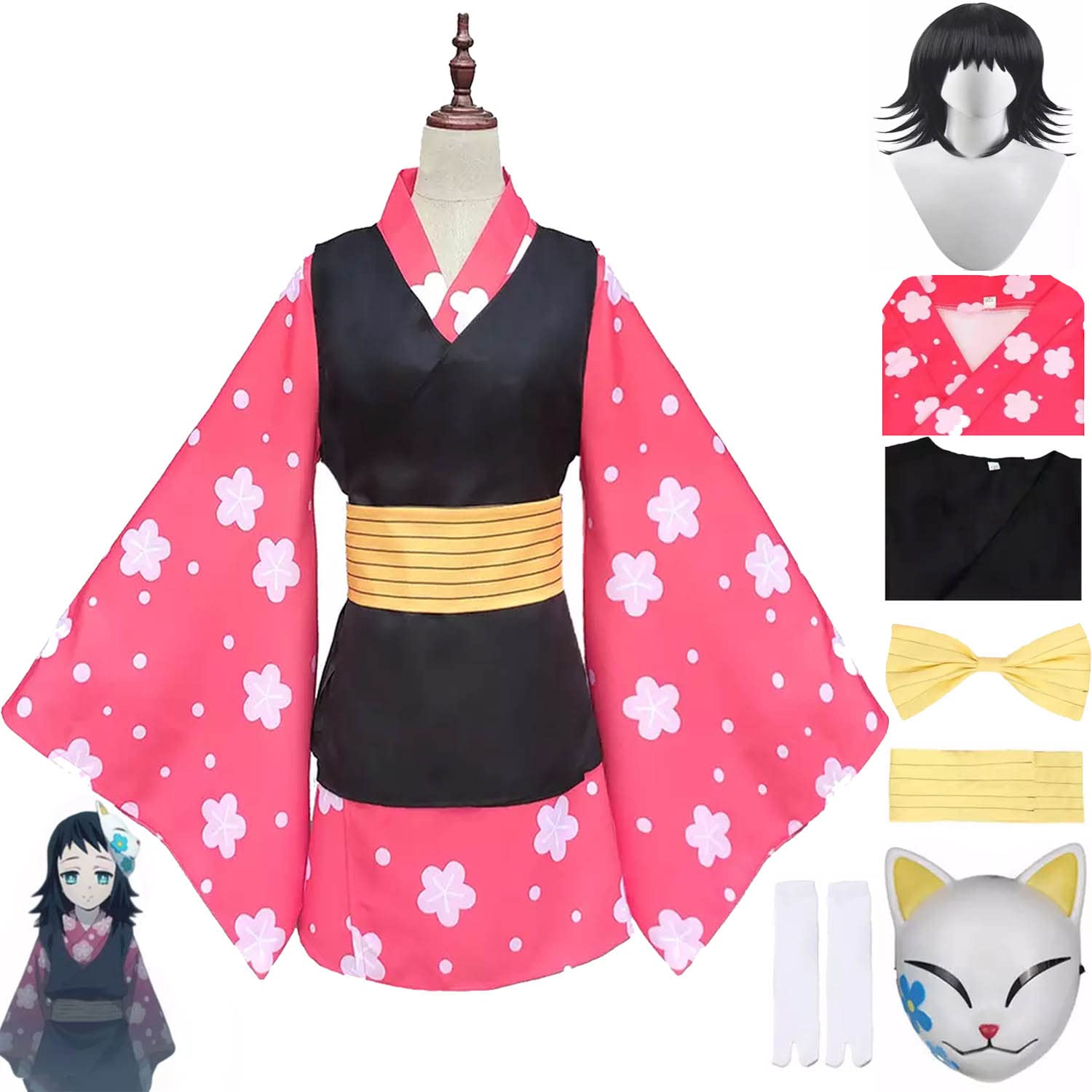 Buy Demon Slayer Makomo Cosplay Costume Outfit Anime Kimetsu no Yaiba ...